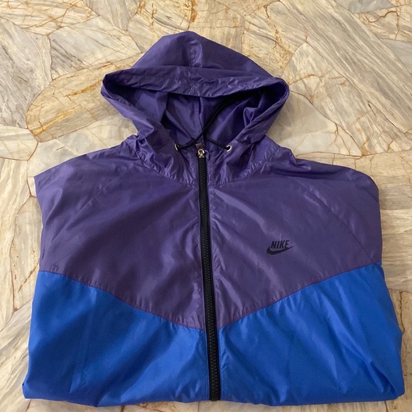 Nike | Jackets & Coats | Nike Air Swoosh Blue Violet Two Tone Full Zip ...